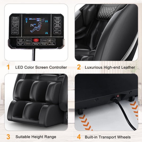 BILITOK Faux Leather Heated Full Body Massage Chair Zero Gravity ... BILITOK Faux Leather Heated Full Body Massage Chair Zero Gravity ...
